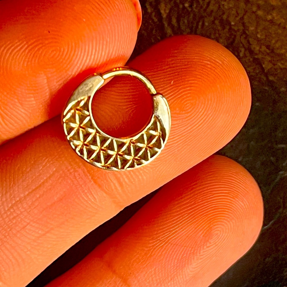 Bvla Flower Of Life 14k Gold Septum - Gem